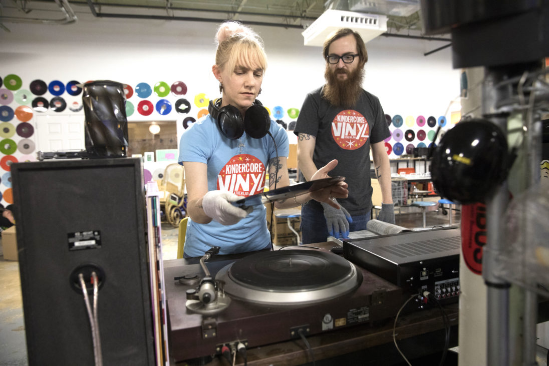 A Triple Dawg pressing vinyl in Athens - UGA Today