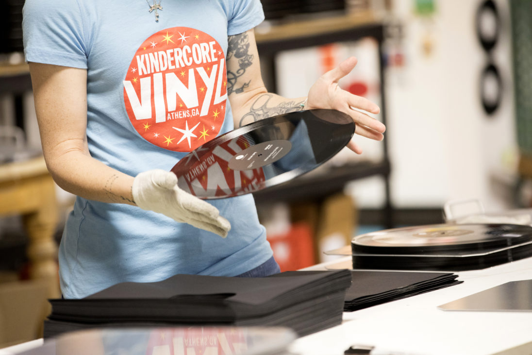 A Triple Dawg pressing vinyl in Athens - UGA Today