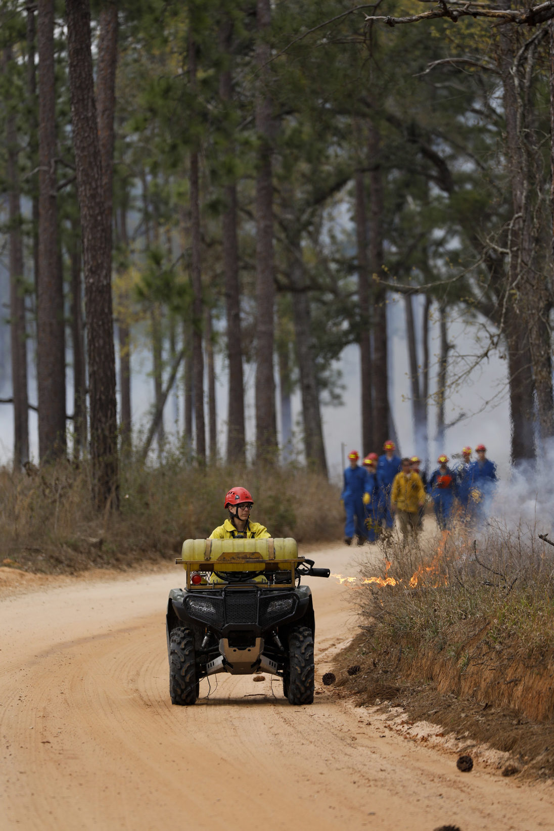 Students get hands-on experience in prescribed burn