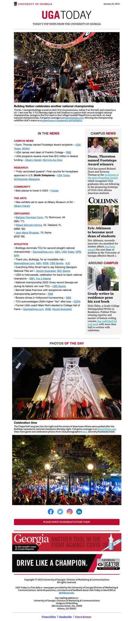 Stay connected with daily news from UGA - UGA Today