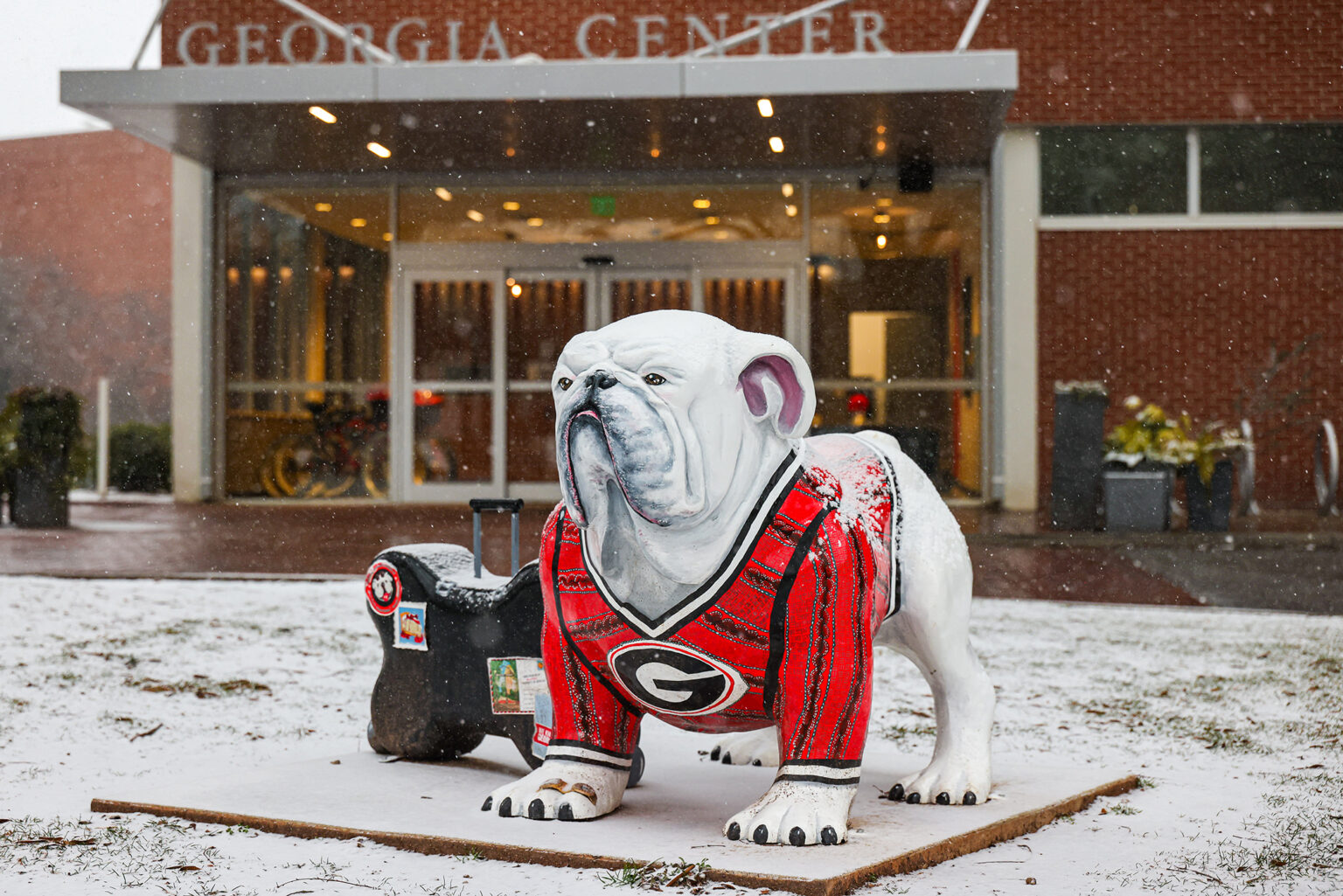 Snow — and frigid temps — hit the UGA campus